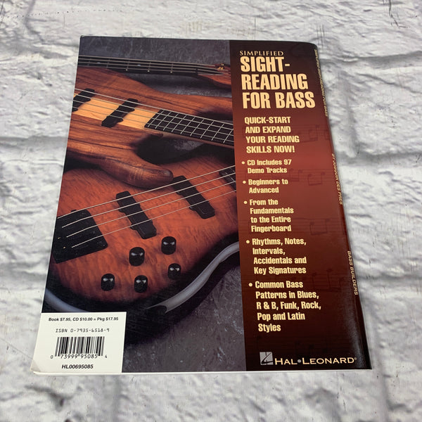 Bass Builders Simplified Sight-Reading for Bass Book - Evolution Music