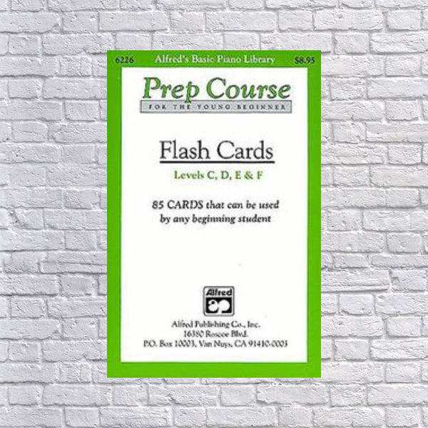 Alfred's Basic Piano Prep Course: Flash Cards, Levels C-F - Evolution Music