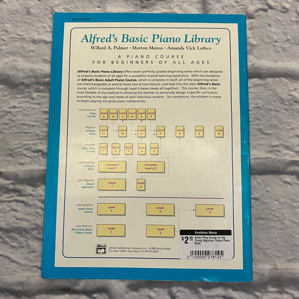 Alfred Prep Course for the Young Beginner Theory Piano Book - Evolution ...