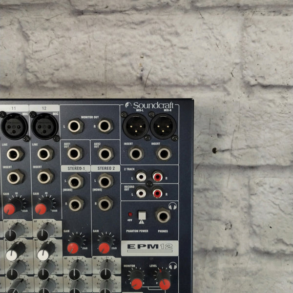 Soundcraft EPM12 12-Channel Mixer (Blue) - Evolution Music