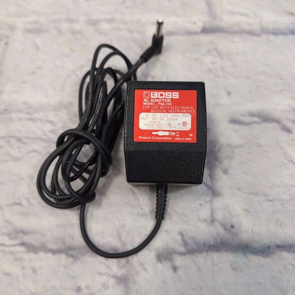 Boss PSA-120 9V DC Center Negative 200mA Power Supply - Evolution Music