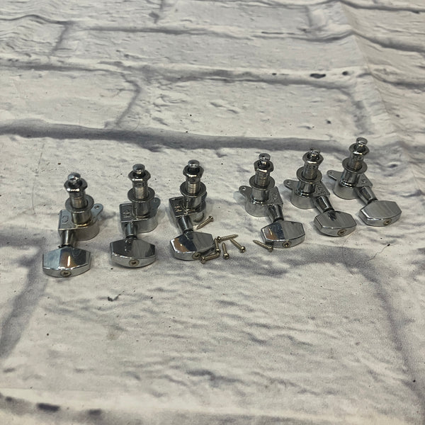 Fender Tuning Machine Set - Chrome Tuning Machines for Acoustic Guitar ...