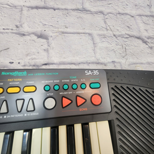 Casio SA-35 PCM Electronic Keyboard 1990s with Power Supply - Evolution ...