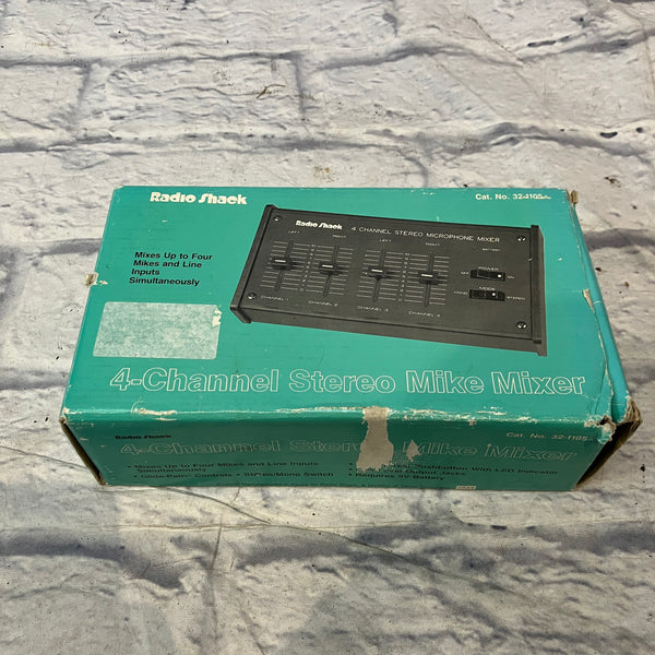 Radio Shack 4 Channel Stereo Microphone Mixer - Evolution Music