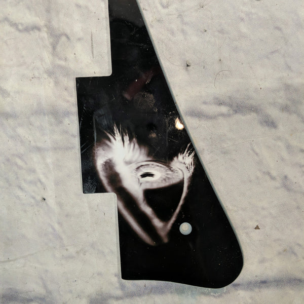 Greasy Groove Les Paul Pickguard Black with Eyeball Image - Evolution Music