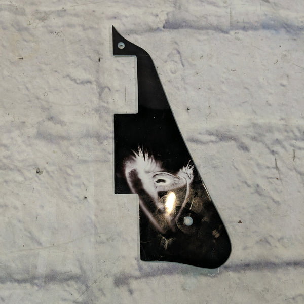 Greasy Groove Les Paul Pickguard Black with Eyeball Image - Evolution Music