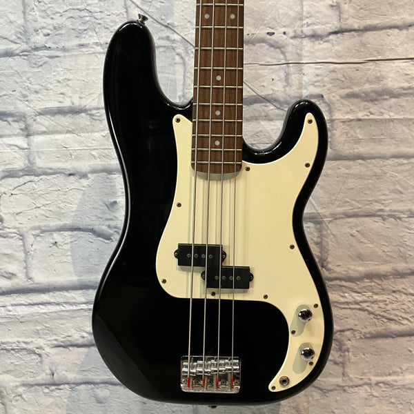 Squier Affinity P Bass - Black 4 String Bass Guitar - Evolution Music