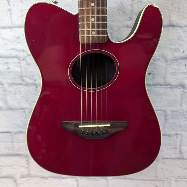 Fender Telecoustic Red 4-band EQ pickup w/Soft Case - Evolution Music