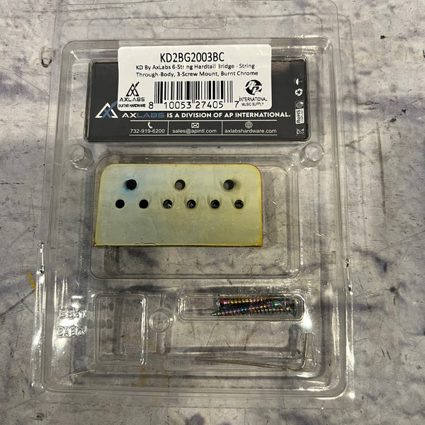 Axlabs KD Hardtail String-Through Guitar Bridge Burnt Chrome ...