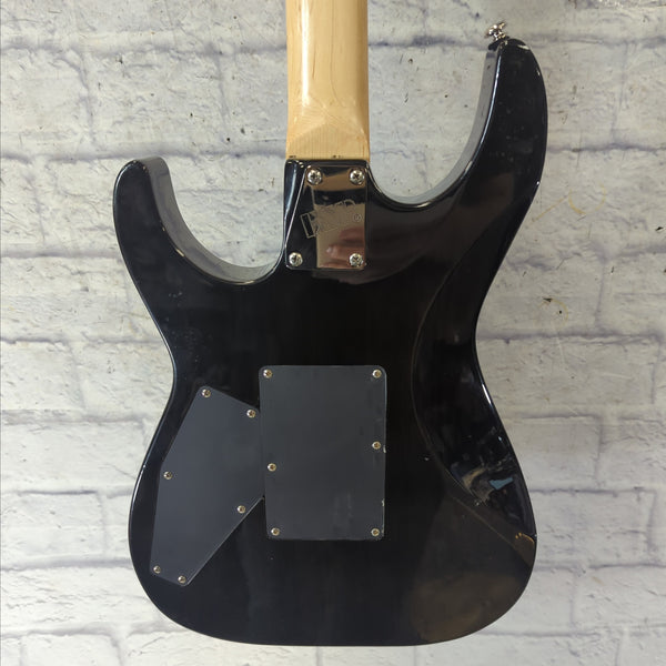 ESP LTD M-100FM Transparent Black Flame Top with Licensed Floyd Rose ...