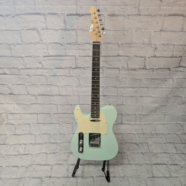 Sawtooth ET Series Tele Style Left Handed Lefty Surf Green Electric Gu ...