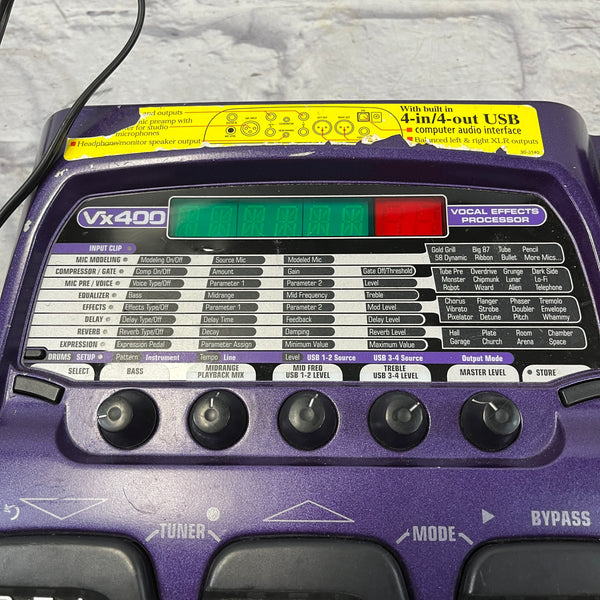 Digitech VX400 Vocal Processor with Power supply - Evolution Music