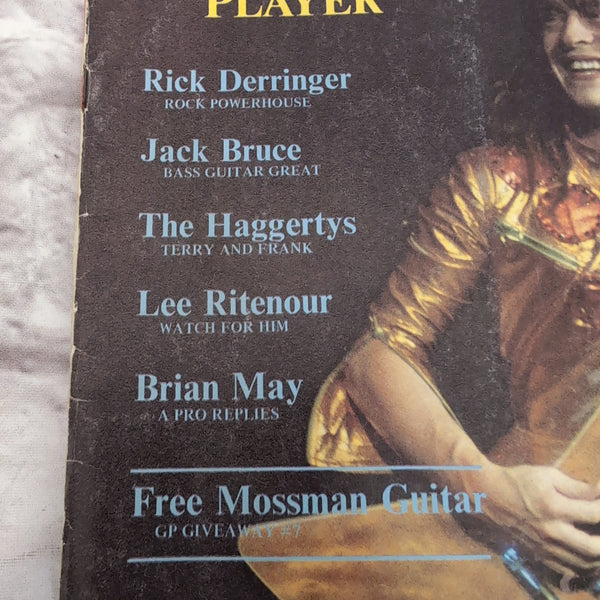 Vintage Guitar Player Magazine August 1975 Rick Derringer - Evolution Music
