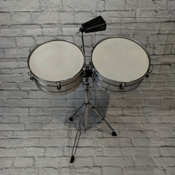 Timbales Set with Cowbell - 14" and 15" - Evolution Music