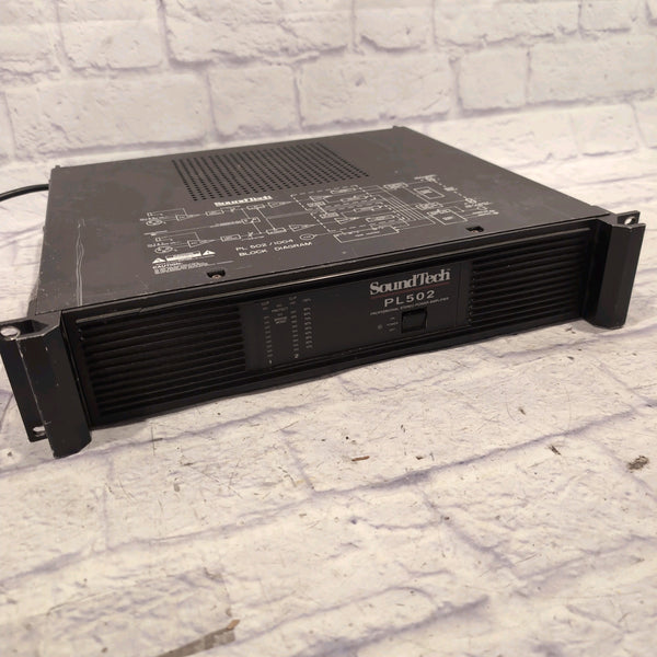 Soundtech PL502 2-channel Pro Stereo Power Amplifier 500 Watts ...
