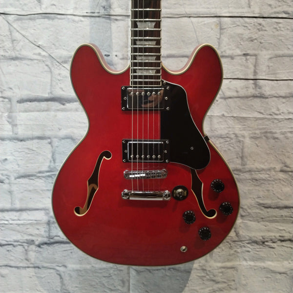 Firefly JSN 338 Hollowbody Electric Guitar - Red - Evolution Music