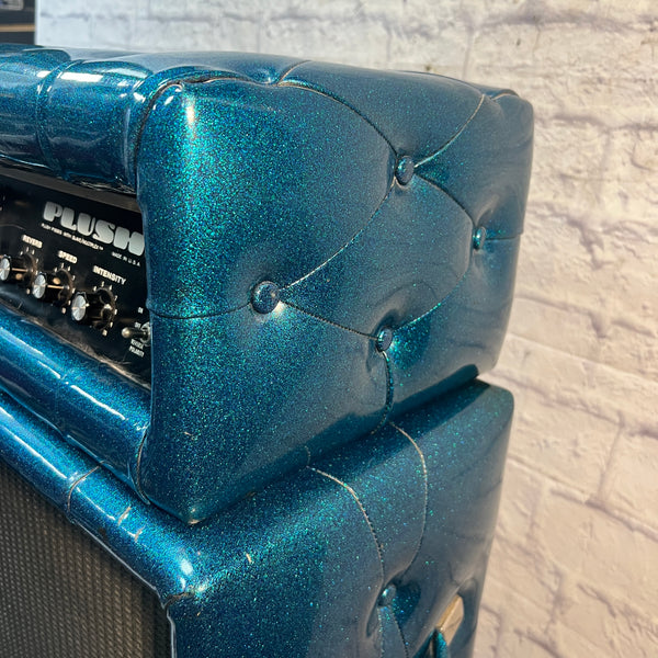 Plush Vintage P1000S Tube Amp Head Blue Sparkle - Evolution Music