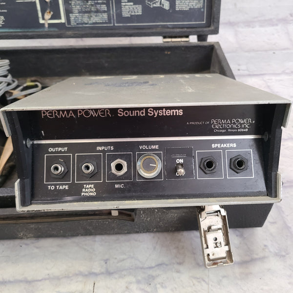 Vintage Perma Power Battery Powered Portable PA System - Evolution Music