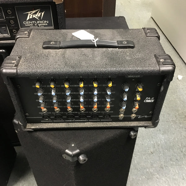 Crate PA-6 6 Ch.Powered MIxer PA Head - Evolution Music