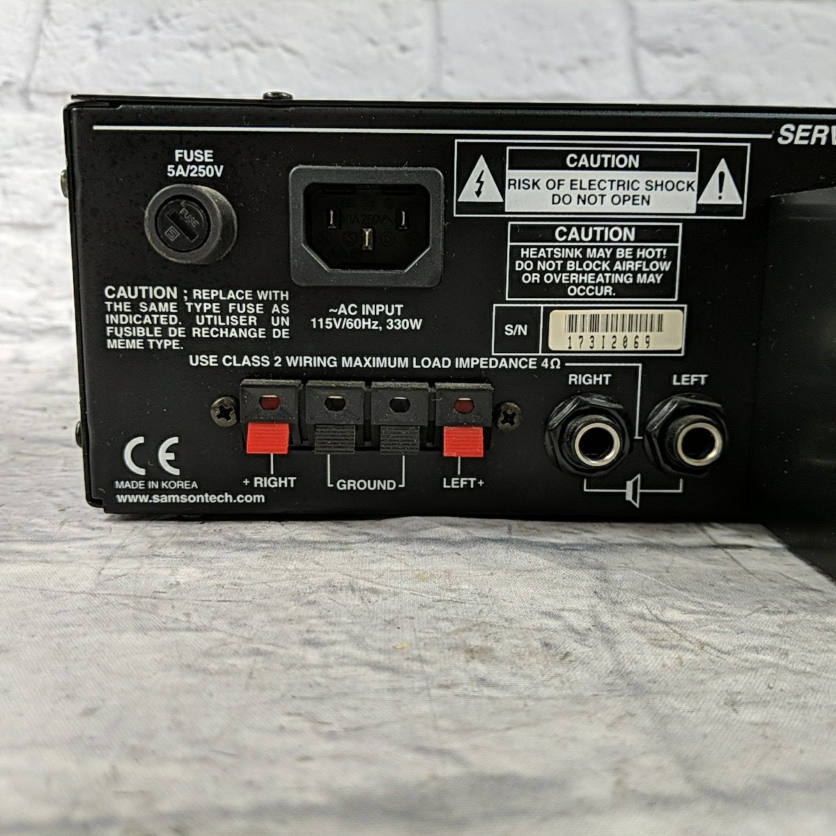 Samson Servo-170 85W Studio Stereo Power Amplifier Rackmount ...