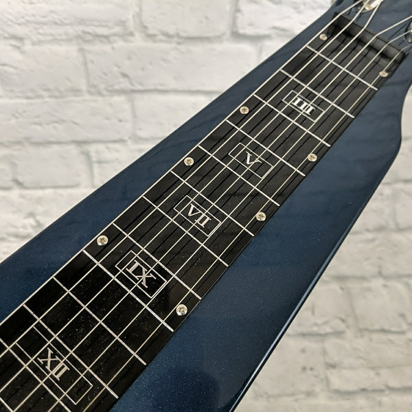 Rogue RLS-1 Lap Steel Guitar with Stand and Gig Bag Metallic Blue ...