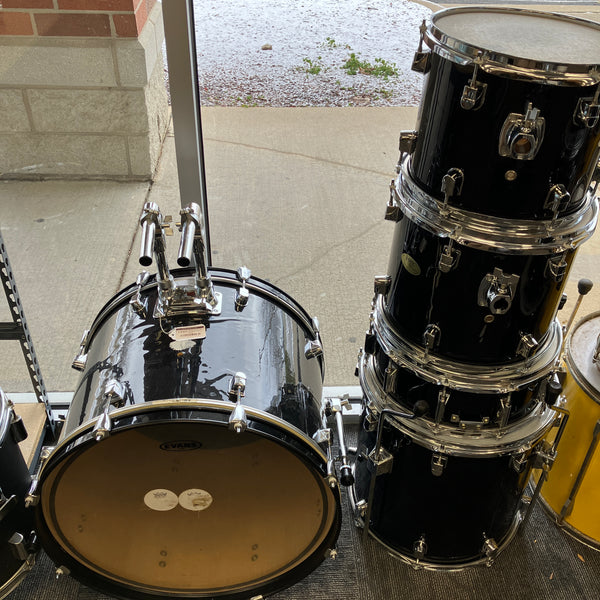 Royce Pro 5pc Drum Set Black Full Kit Shells - Evolution Music
