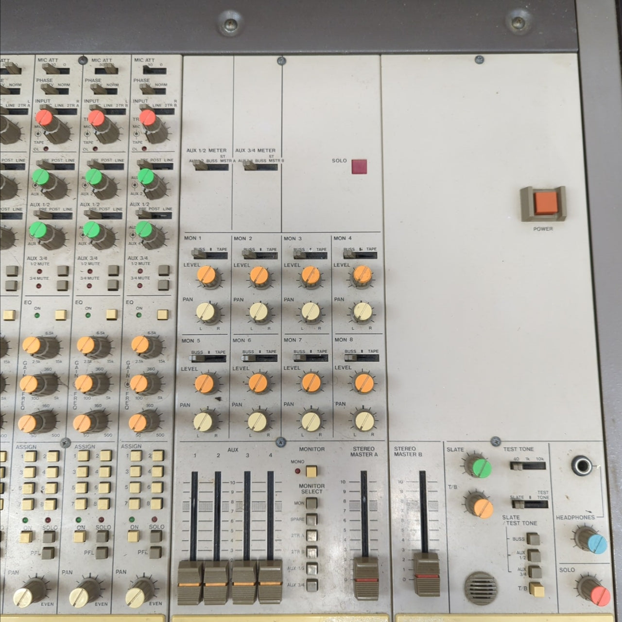 Tascam 512M 1980s 12 Channel Mixer with Meter Bridge - Evolution Music
