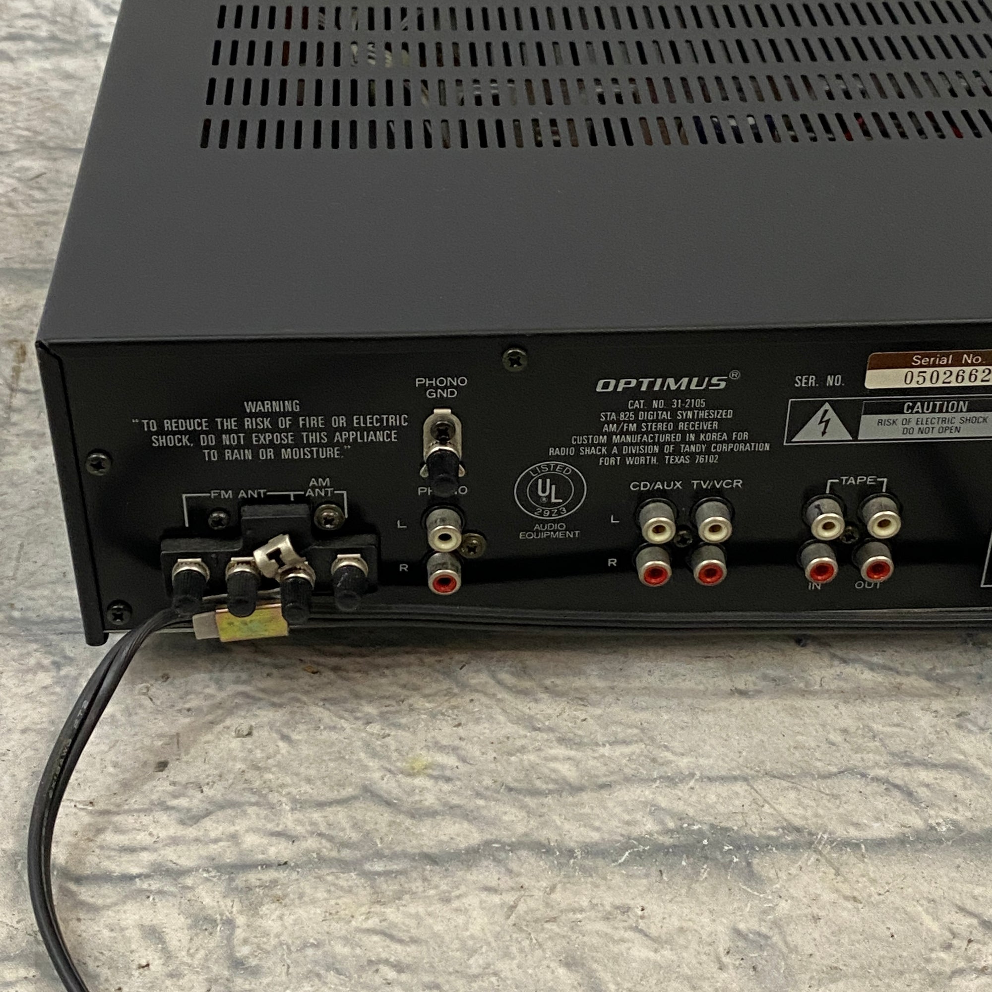 Optimus STA-825 Digital Synthesized AM/FM Digital Audio Receiver ...