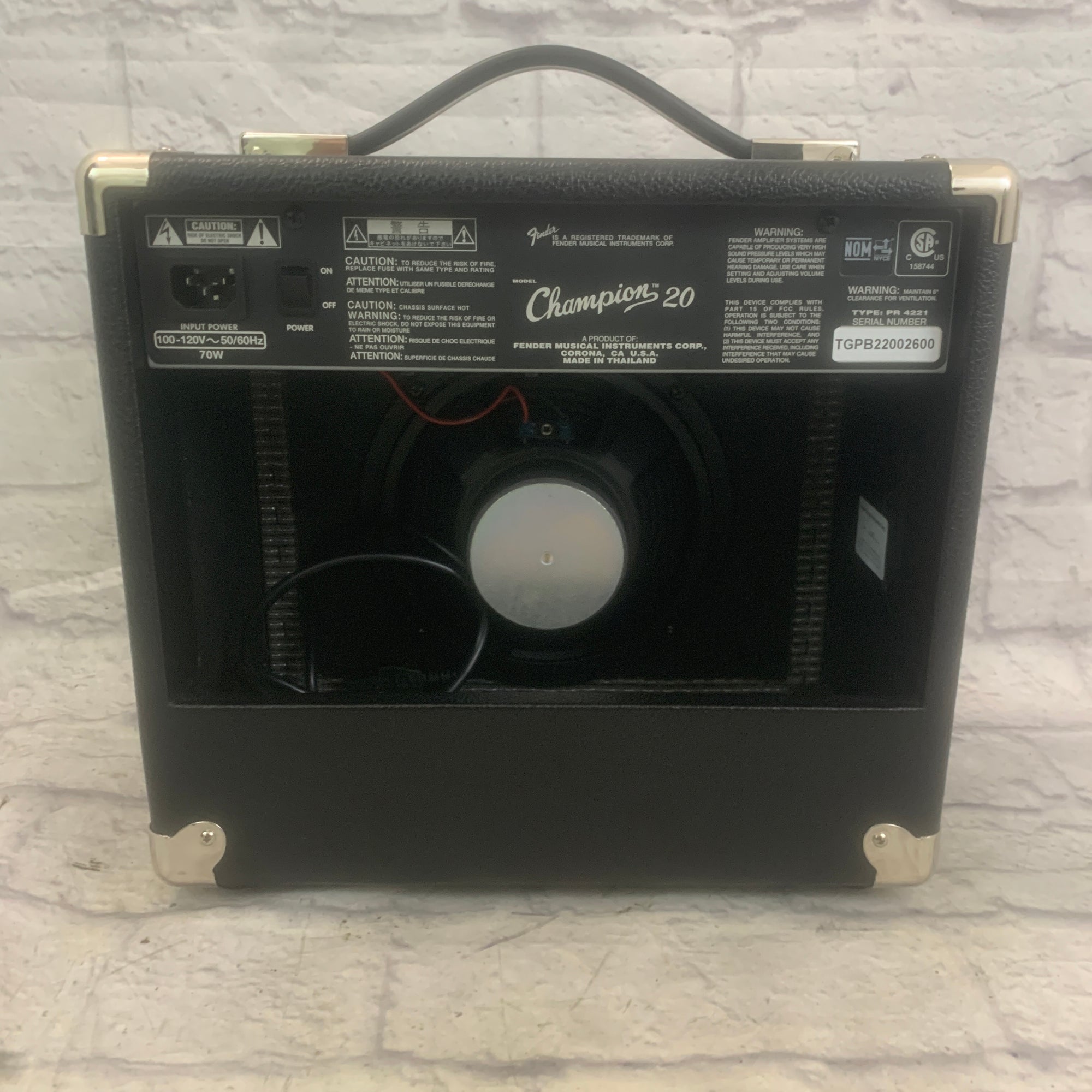 Fender Champion 20 Guitar Combo Amp - Evolution Music