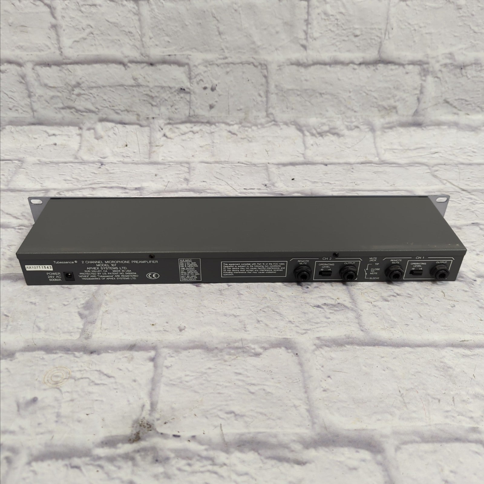 Aphex 107 Tubessence 2-Channel Thermionic Microphone Preamplifier ...