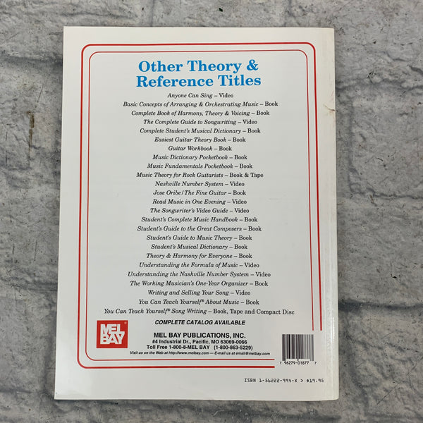 Mel Bay Complete Book of Harmony, Theory, Voicing Guitar - Evolution Music