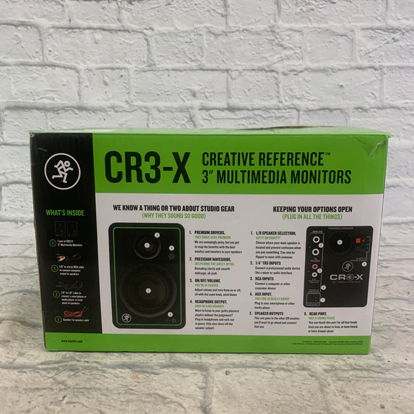 Mackie CR3-x Studio Monitor Pair w/ Box - Evolution Music