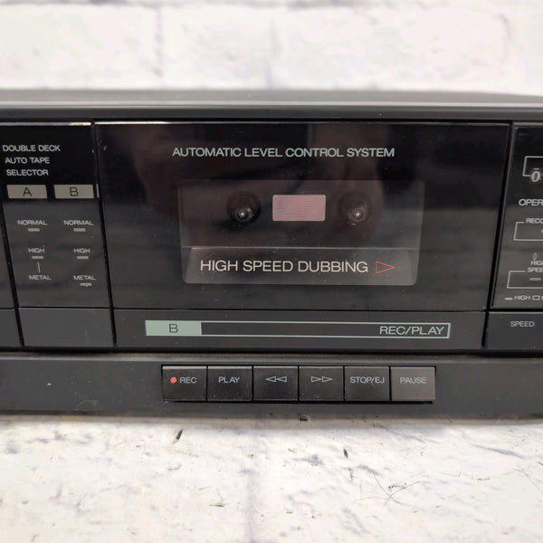 Sansui D-550WR High Speed Dubbing Dual Cassette Player with Auto-Rever ...