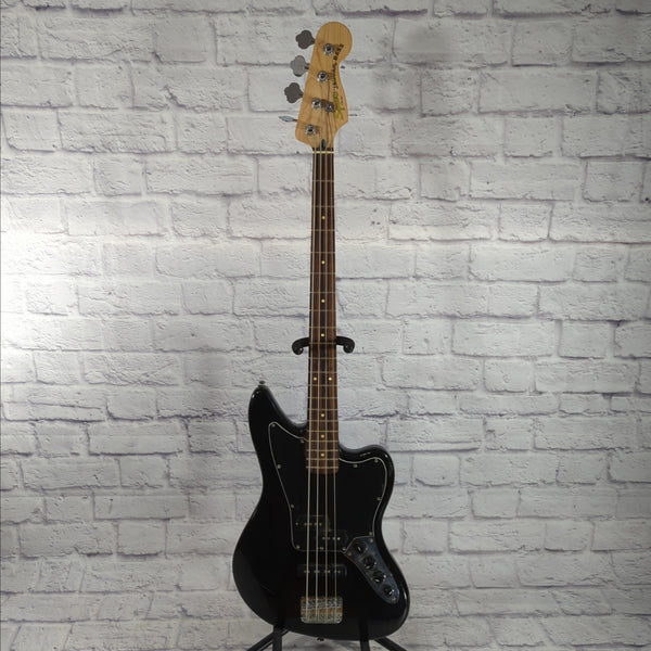 Squier Jaguar 4 String Black Bass Guitar - Evolution Music