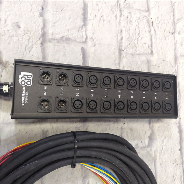 Pro Co SMA1604FBX-50 SMA Series 16x4 Stage Snake with XLR Returns - 50 ...