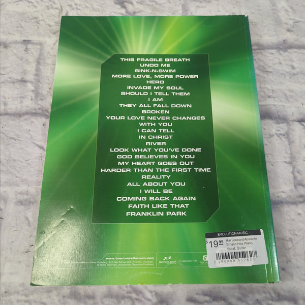 Hal Leonard Absolute Smash Hits Piano, Vocal, Guitar - Evolution Music