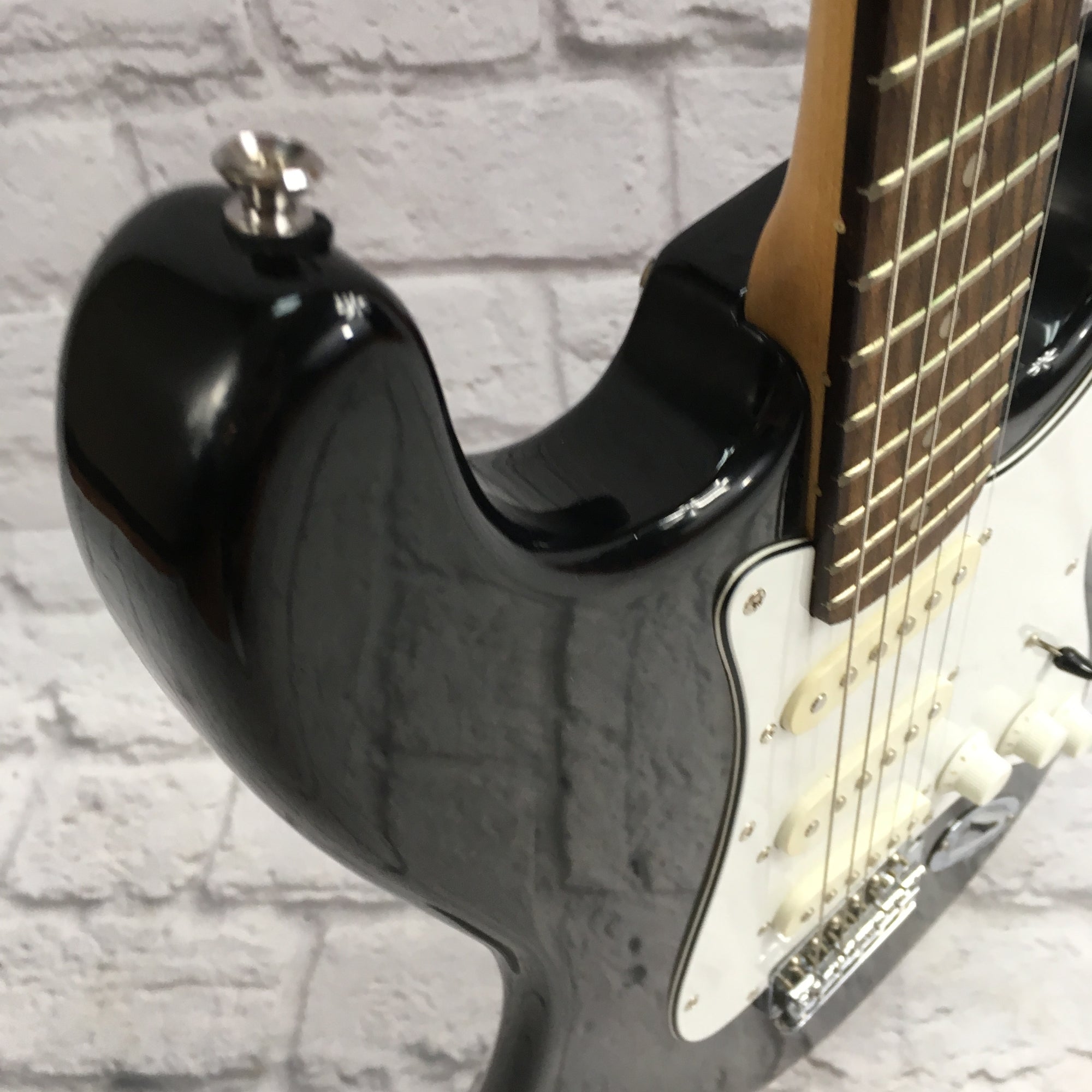 Lotus Strat Style Electric Guitar Black - Evolution Music
