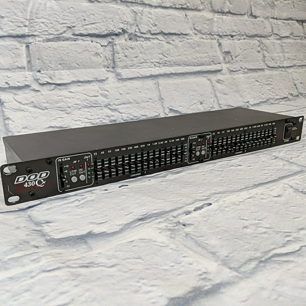 DOD SR 430 Qx Stereo Dual 15 band EQ Equalizer Rackmount XLR ...