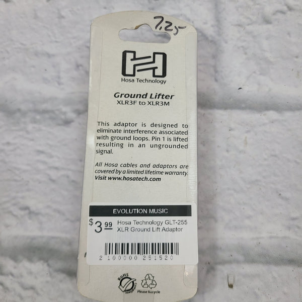Hosa Technology GLT-255 XLR Ground Lift Adaptor - Evolution Music