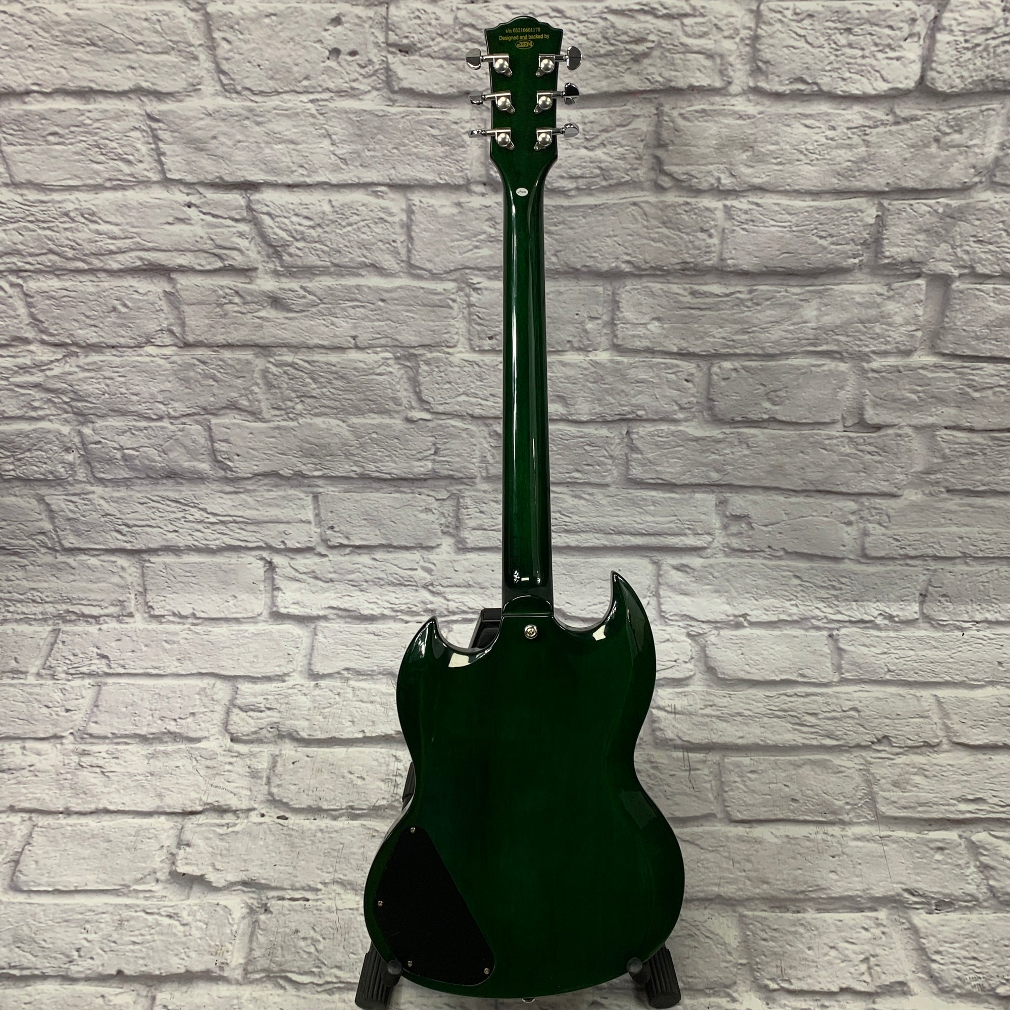 Firefly FFLG Classic SG Style Electric Guitar Green/Yellow Burst w/ Gi ...