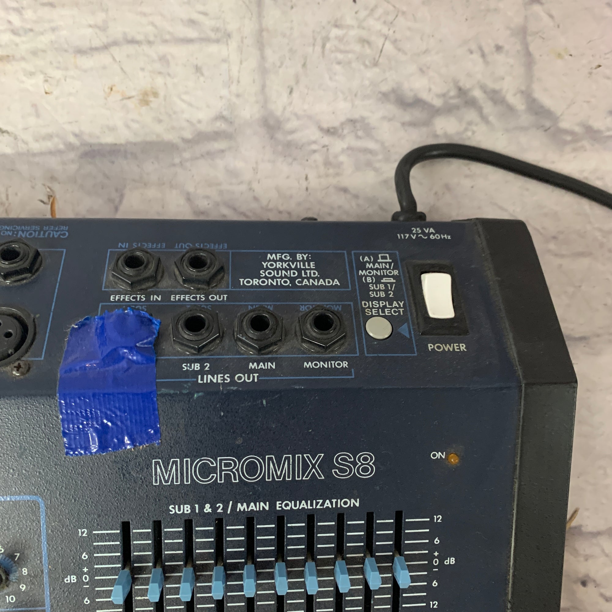 Yorkville Audiopro Micromix S8 Professional 8 Channel Stereo Mixer ...