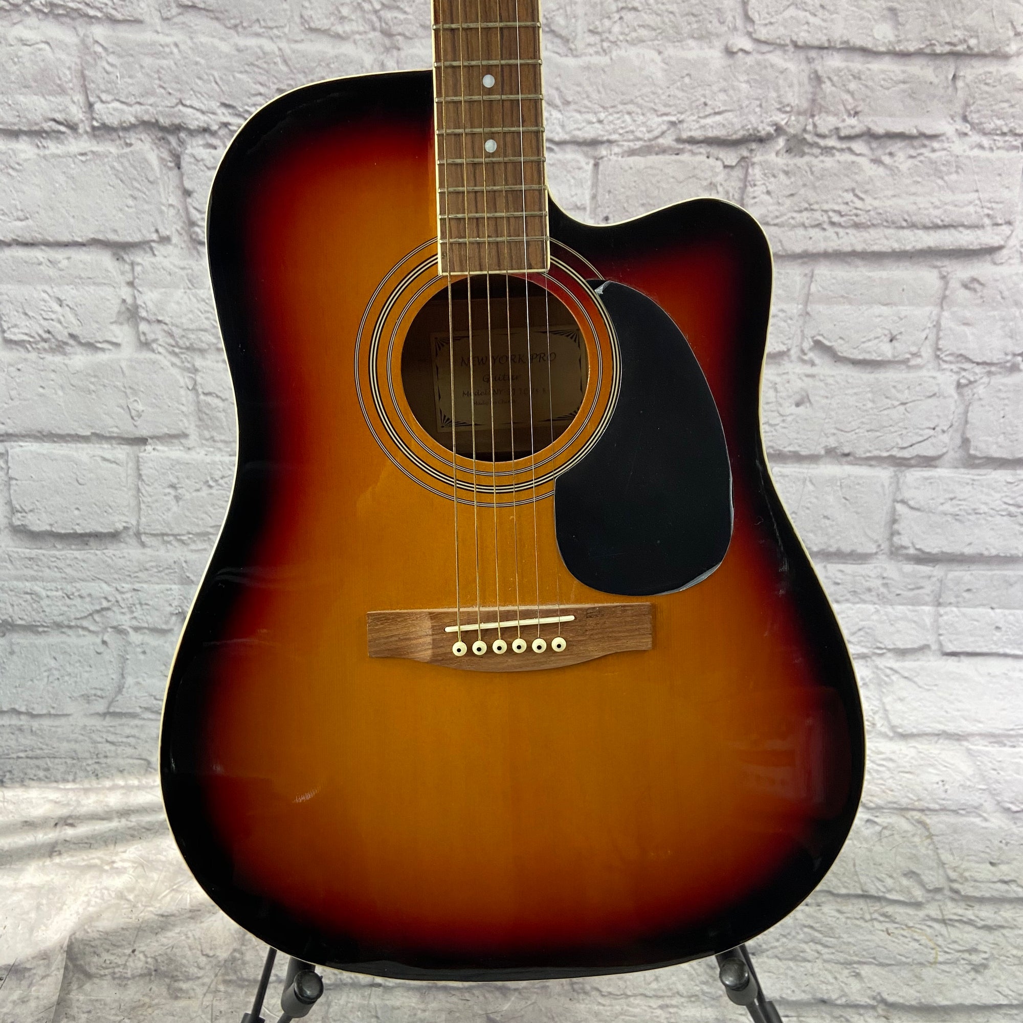 New York Pro NY-977C Acoustic Guitar with cutaway - 3-Color Sunburst ...