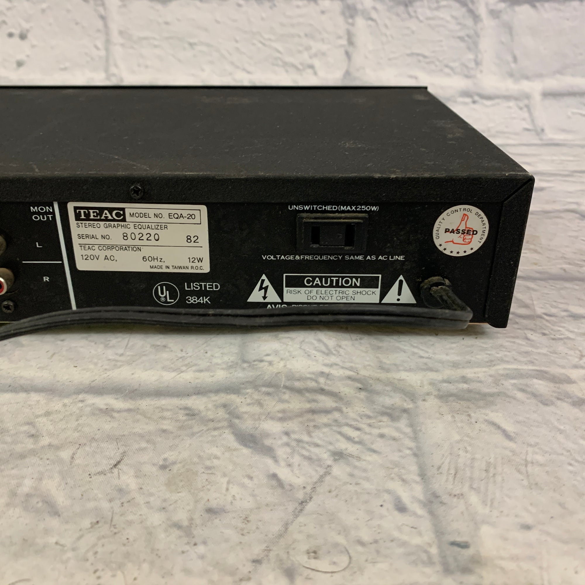 Teac EQA 20 Stereo Graphic Equalizer - Evolution Music