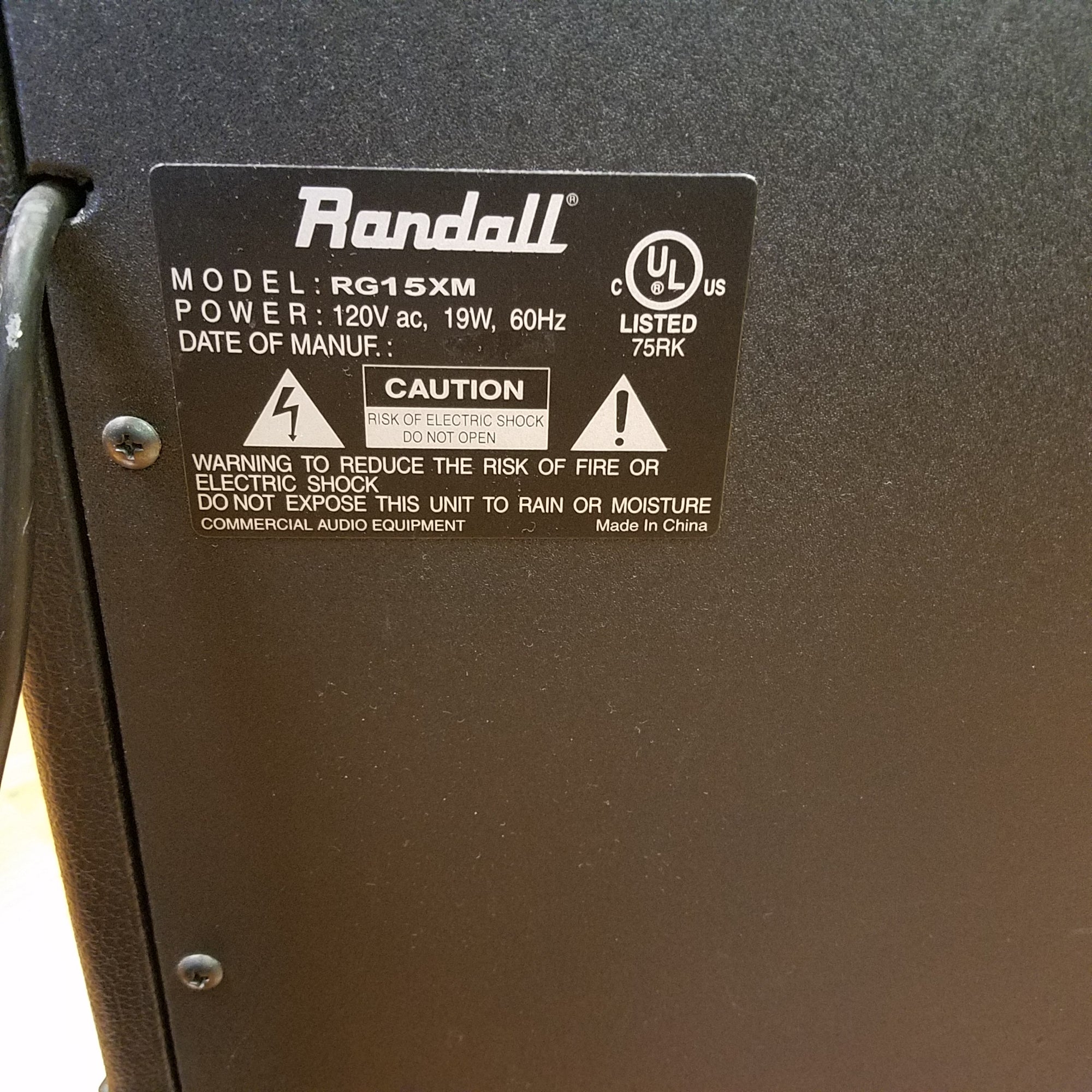 Randall RG15XM Combo Amp - Evolution Music