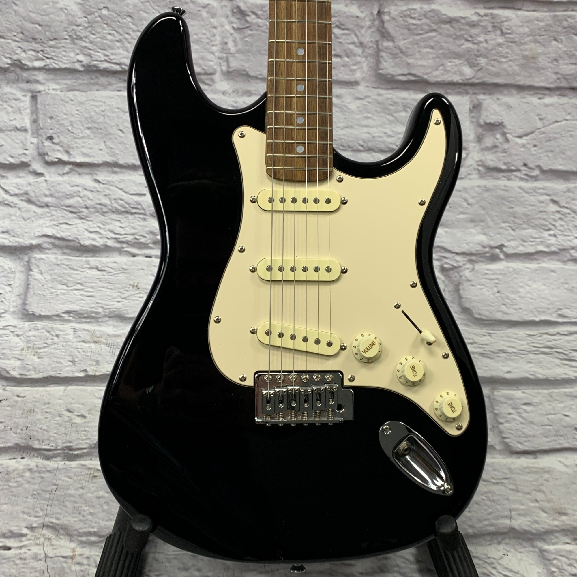 Spectrum Strat Electric Guitar Black - Evolution Music