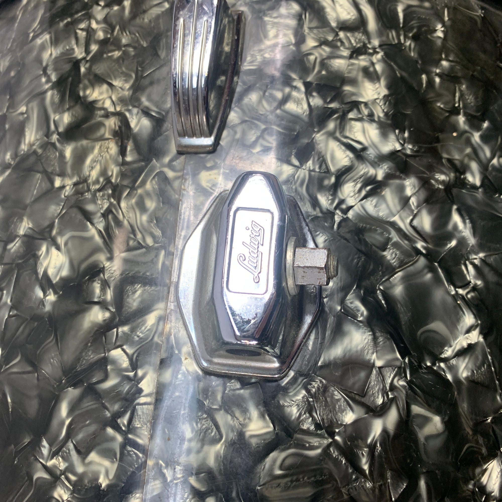 Vintage 1963 Ludwig KeyStone Badge Black Diamond 20x14 Bass Drum ...