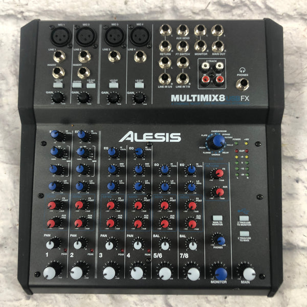 Alesis Multimix 8 USB FX Mixer with Power Supply - Evolution Music