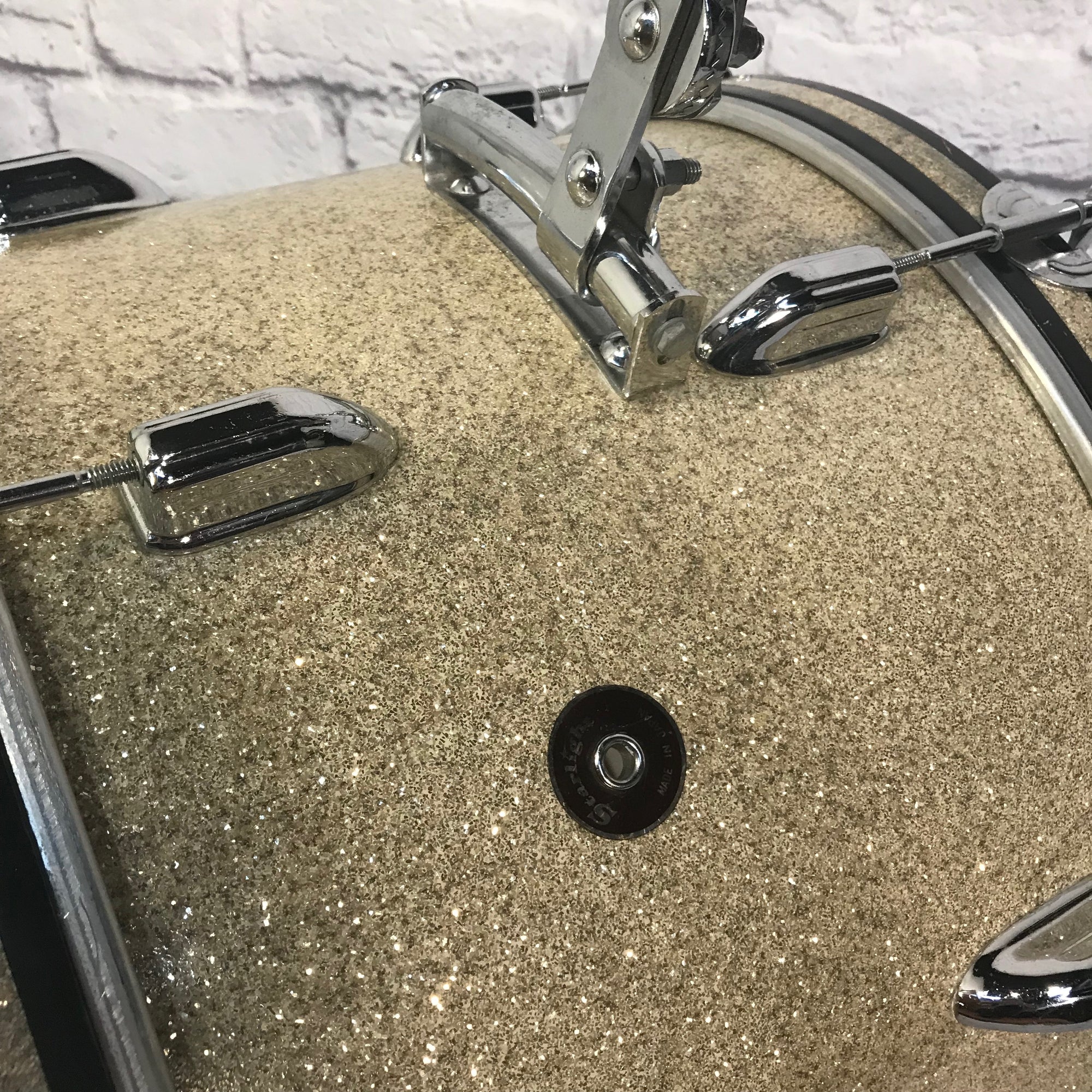Vintage 1960's Starlight "Stencil" Drum Kit Gold Sparkle - Evolution Music