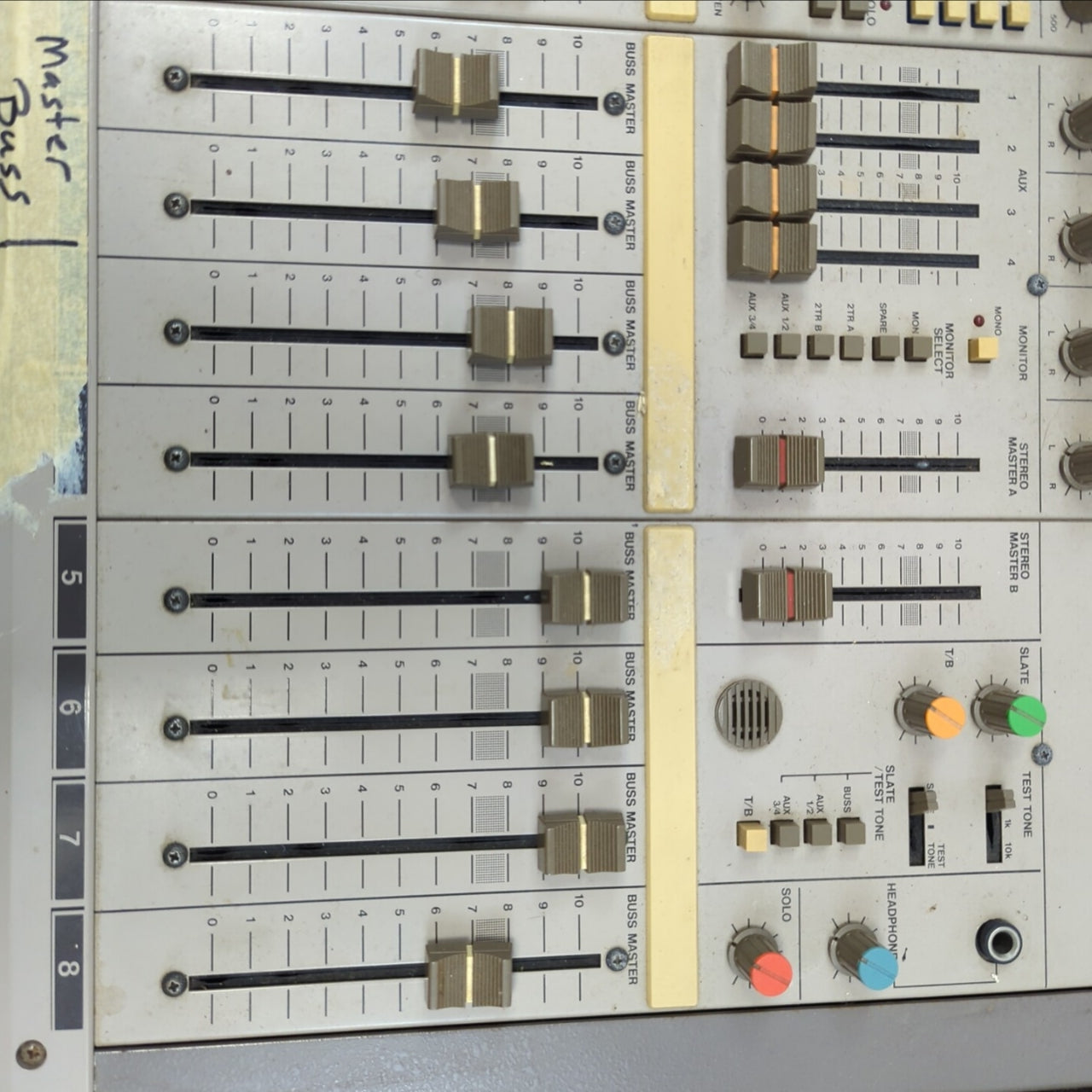 Tascam 512M 1980s 12 Channel Mixer with Meter Bridge - Evolution Music