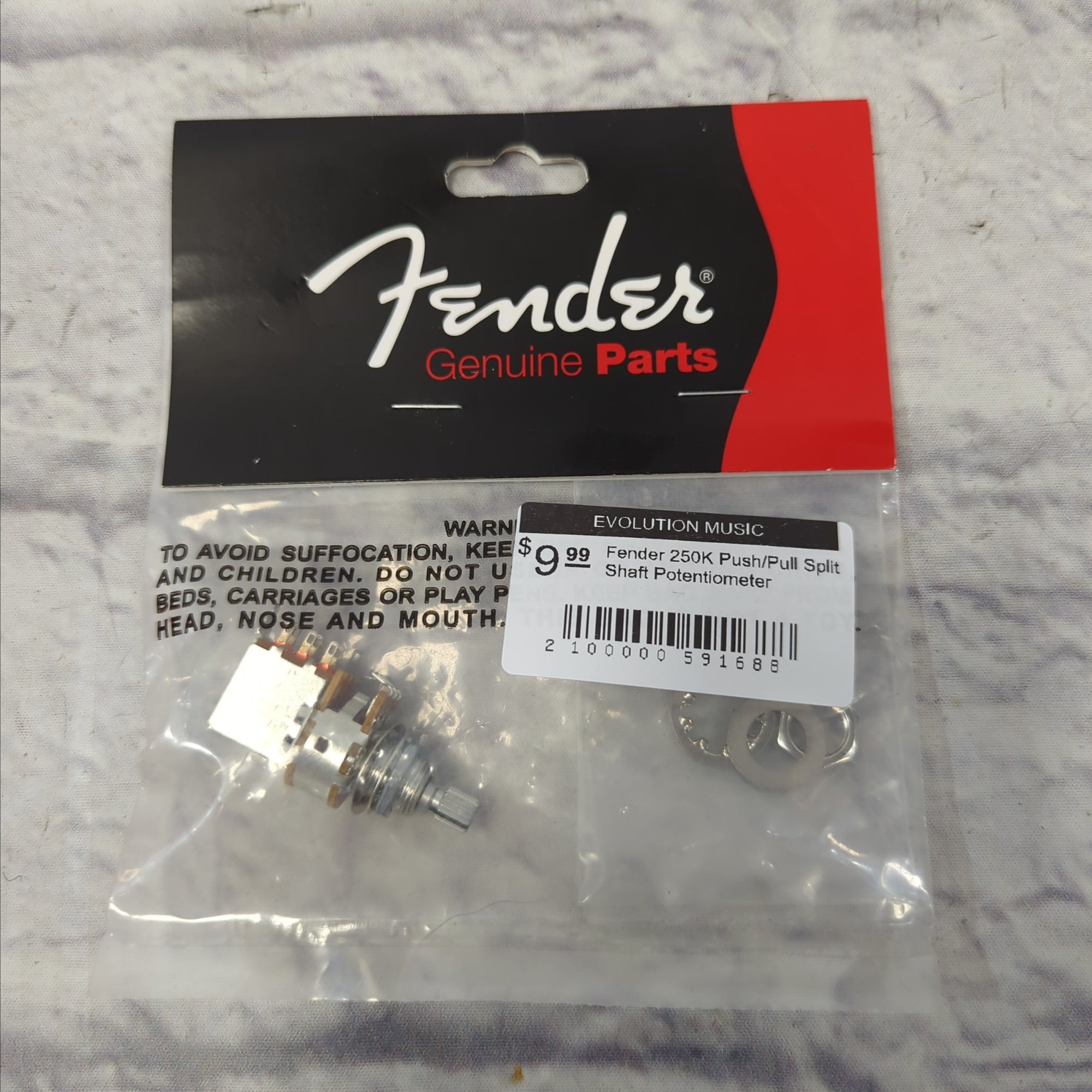 Fender 250K Push/Pull Split Shaft Potentiometer - Evolution Music